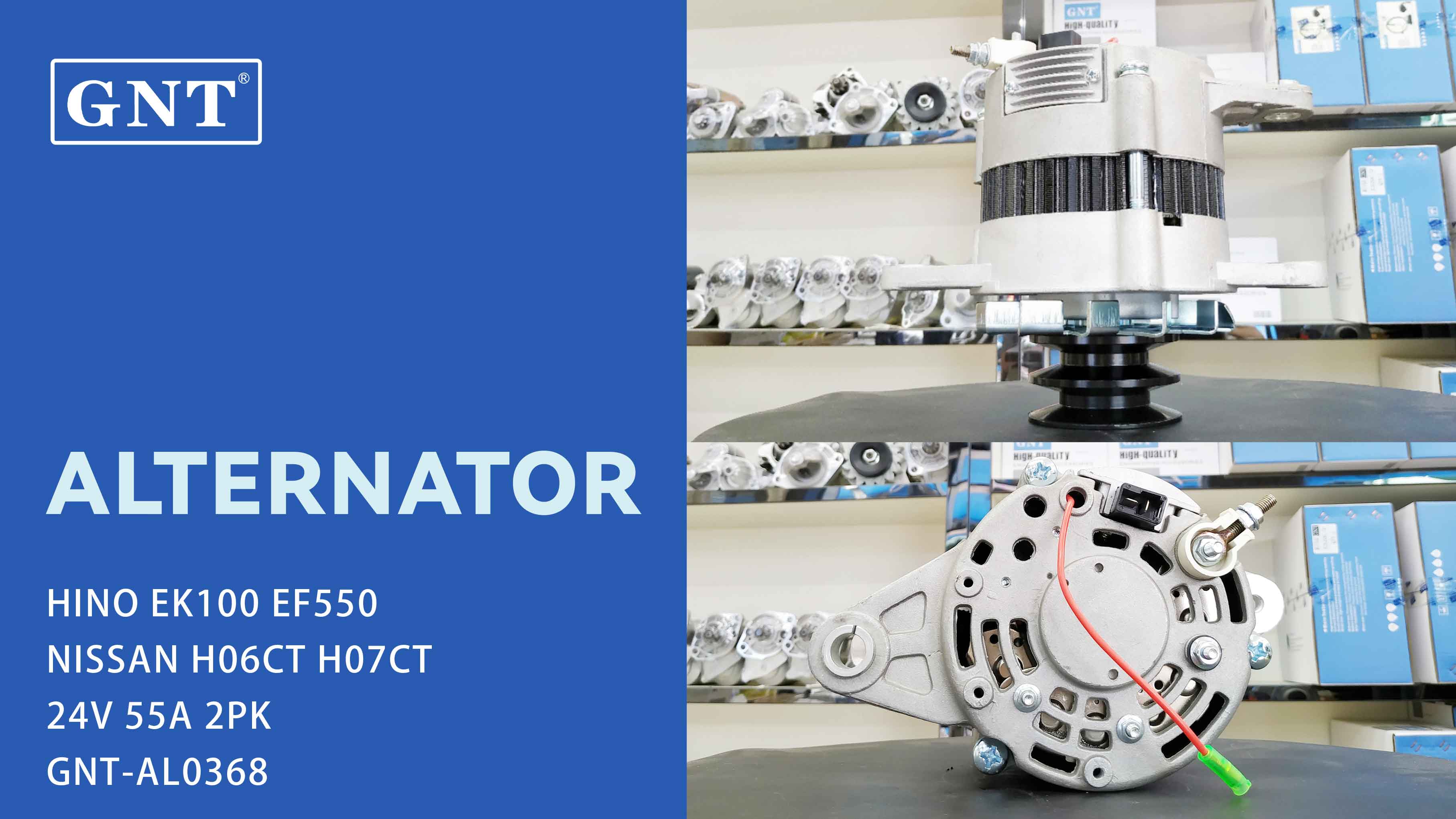 24V 55A Alternator compatible with HINO EK100 Engine 2310025769 ...