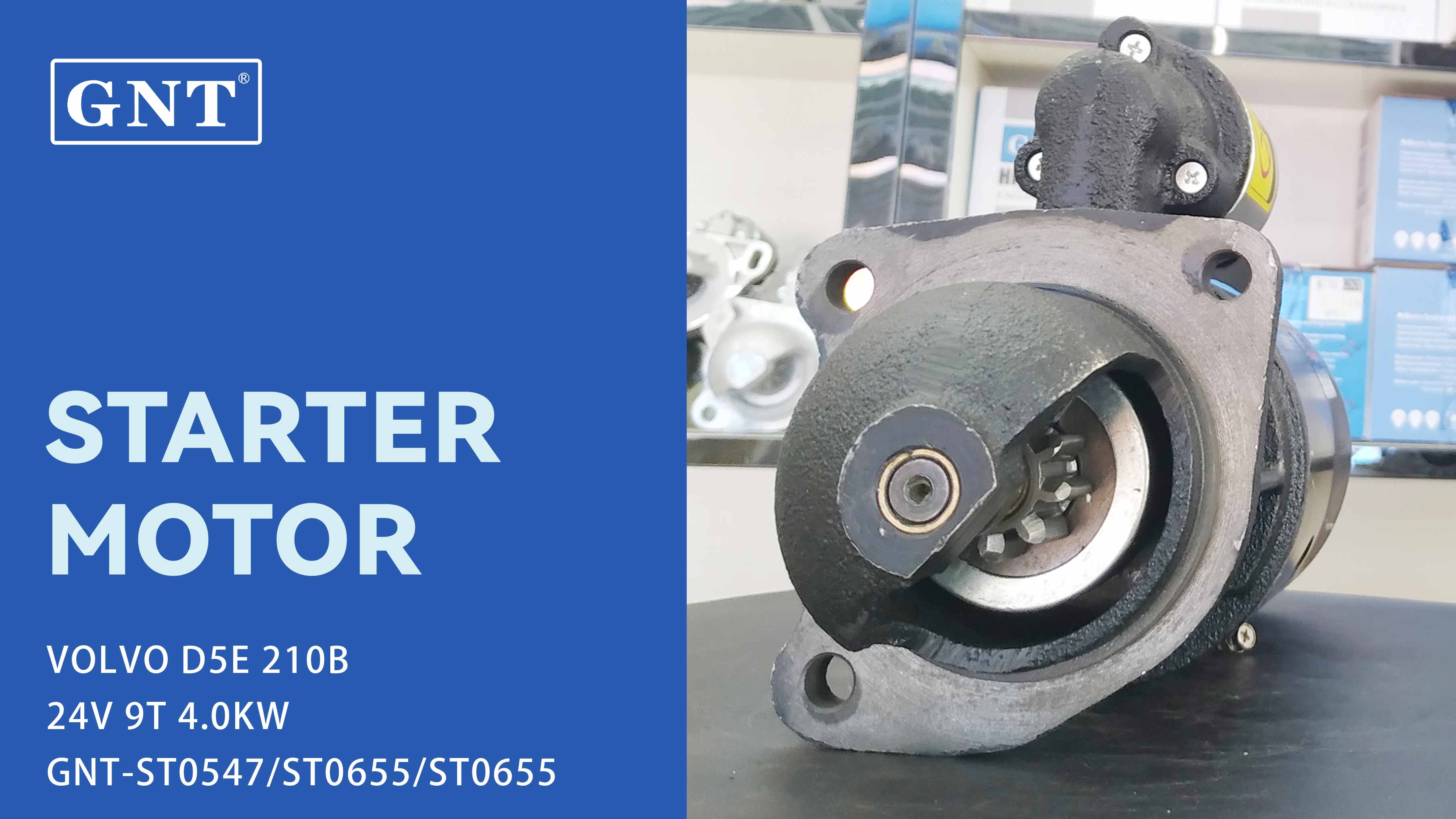 24V 9T Starter compatible with VOLVO D5E Engine 20405828 2041237 ...