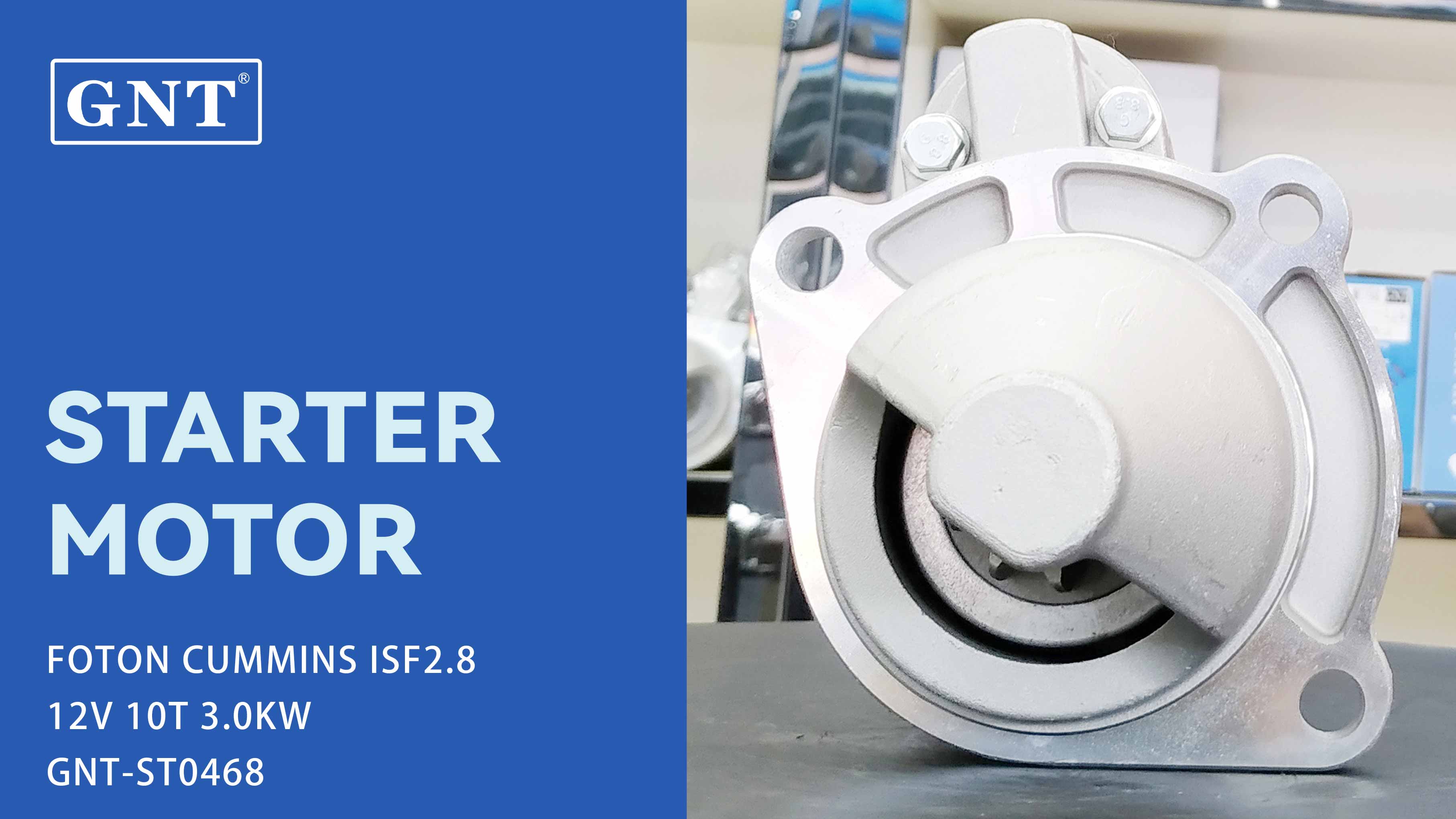 12V 10T Starter compatible with FOTON CUMMINS ISF2.8 Engine M100R2004SE ...