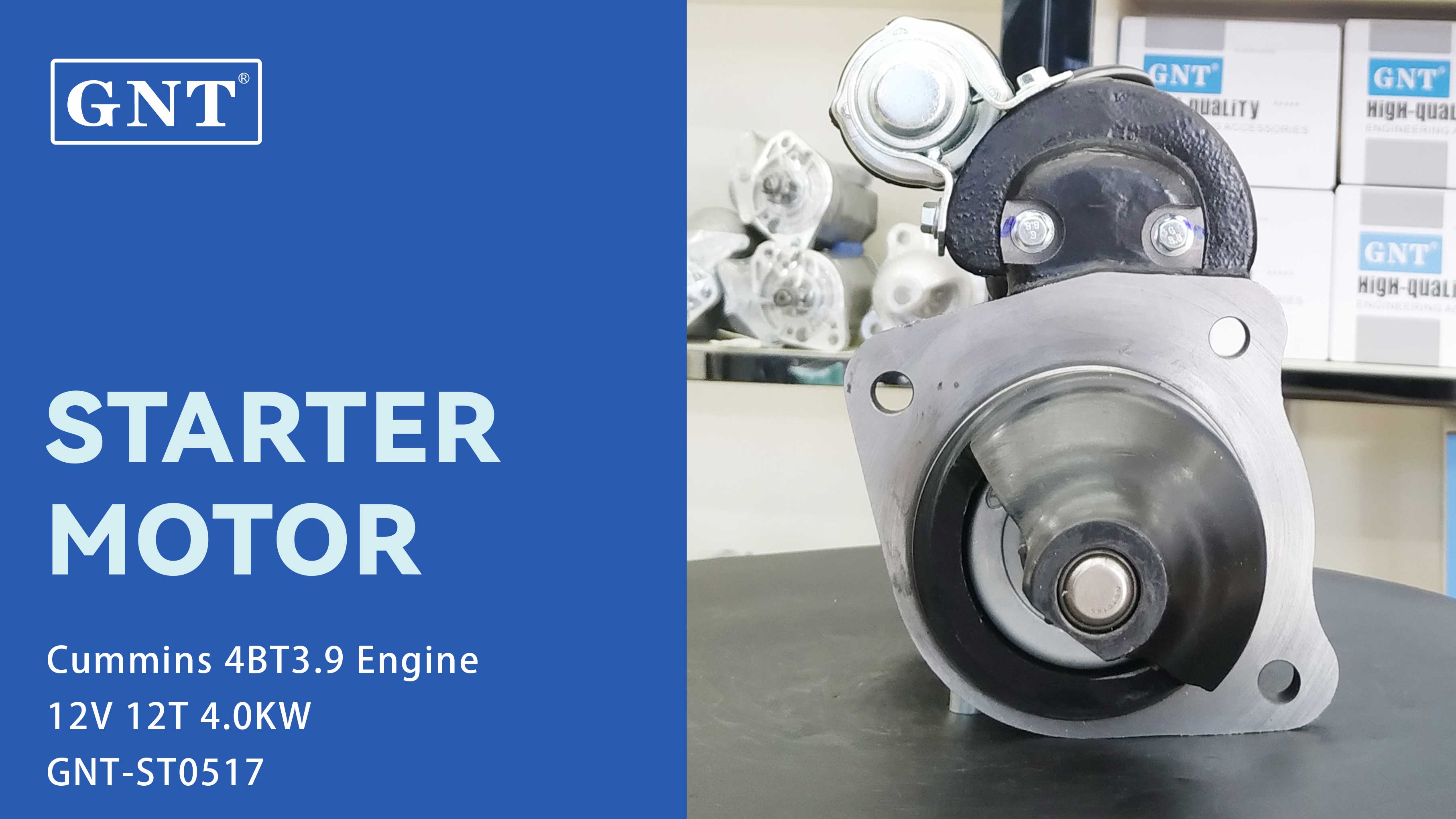 12V 12T Starter compatible with Cheng Gong CG866H Cummins 4BT3.9 Engine ...