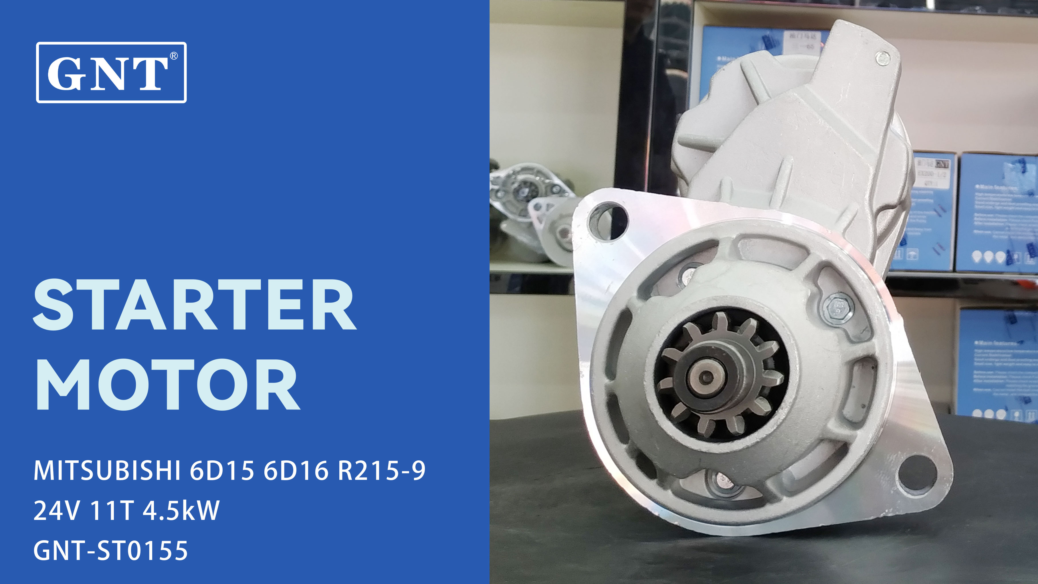 24V 11T Starter for MITSUBISHI 6D10 Engine M4T50071 M4T50171 ME037330 ...