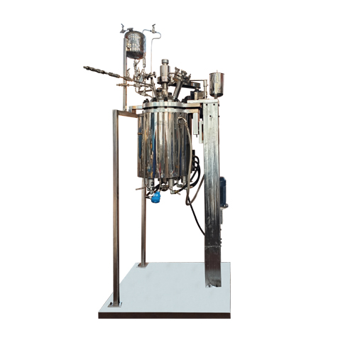 29L lab reactor on lifting device with adding tank made from Zirconium