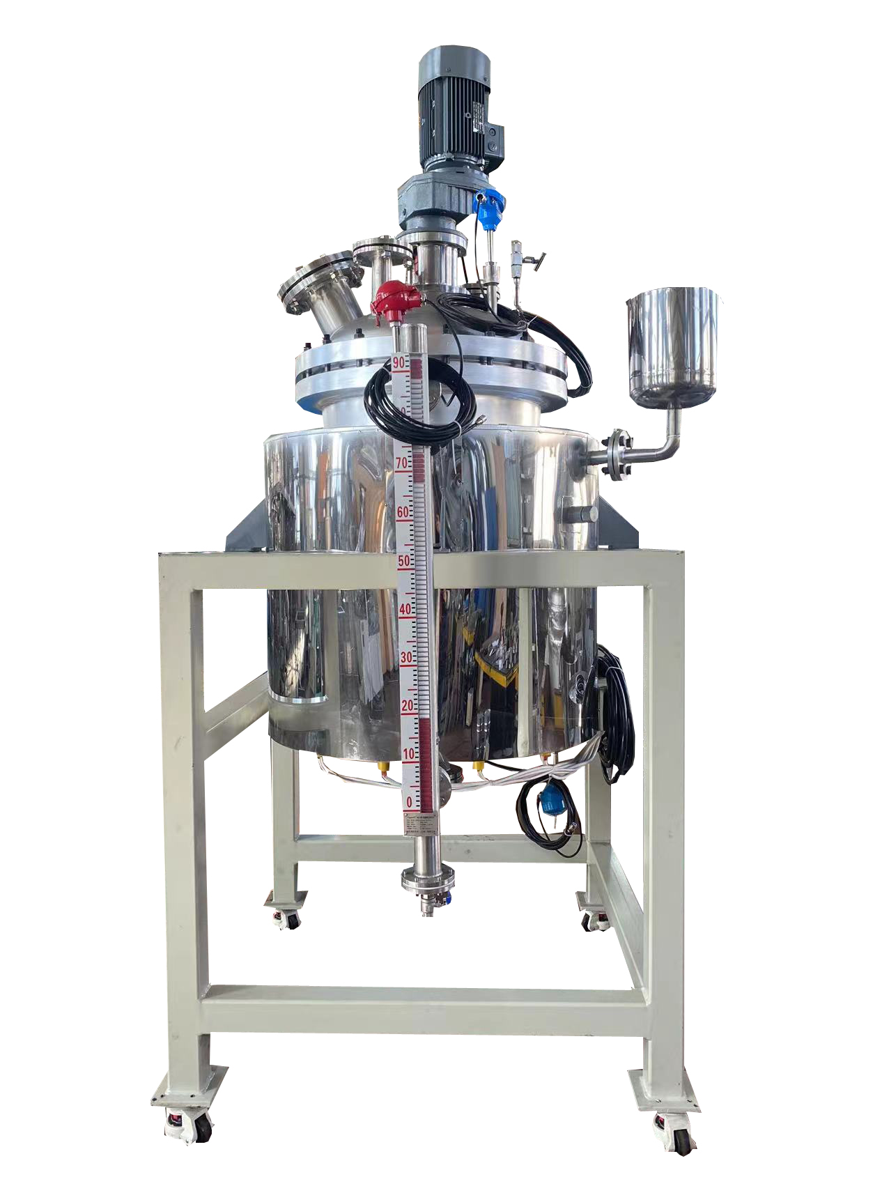500L SS316L high pressure pilot reactor with adding tank level gauge