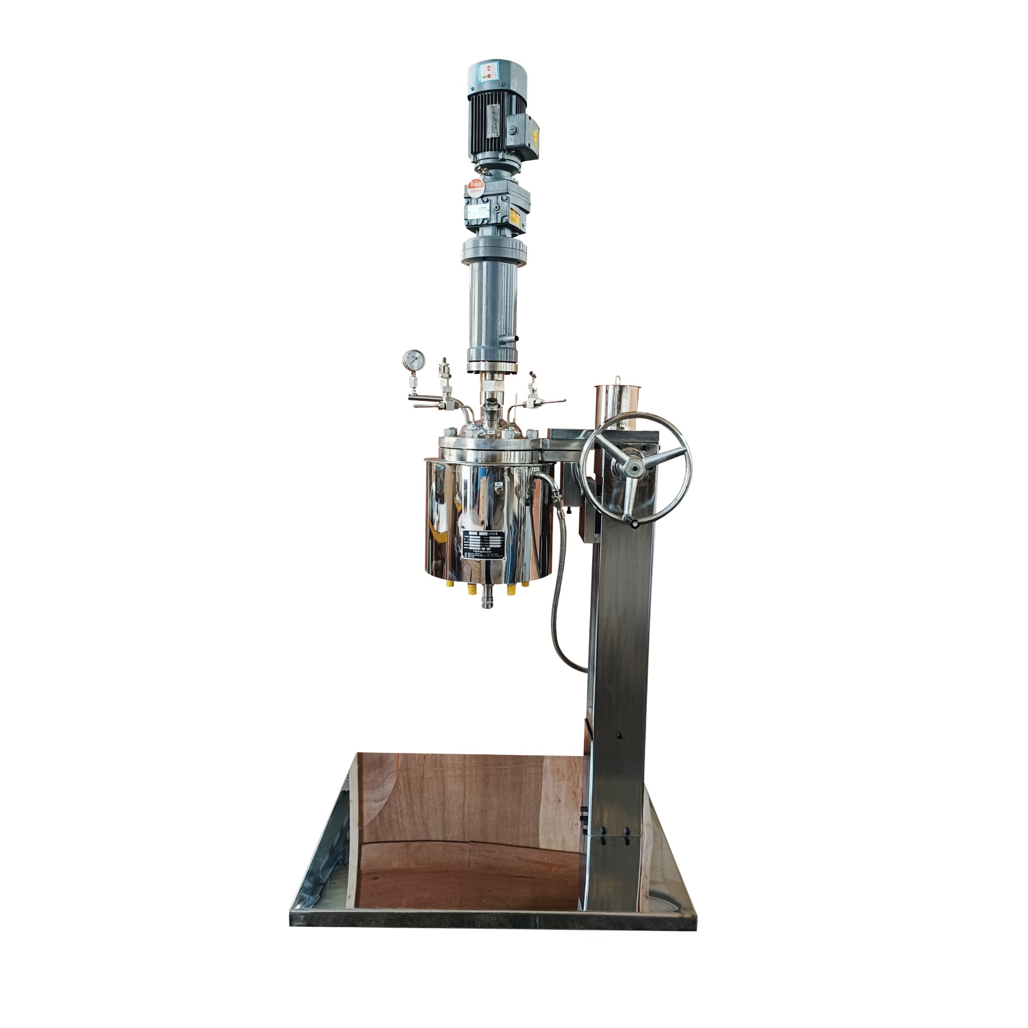 5L lab reactor with manual lifting rack