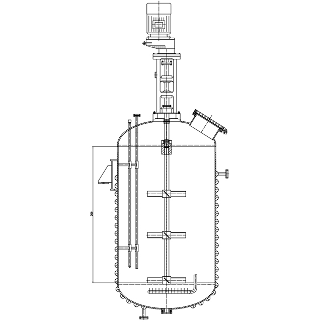 6300L reactor with half pipe coil jacket