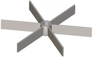 Turbine stirring paddle for reaction kettle