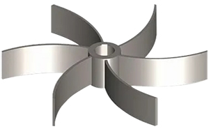 Turbine stirring paddle for reaction kettle