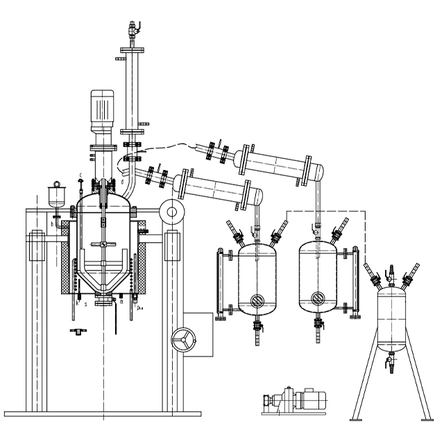 WHGCM 100L stainless steel 304 polycondensation reactor