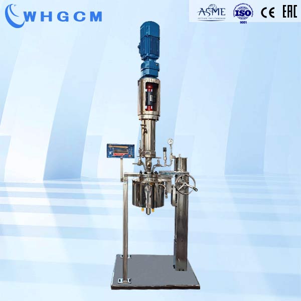 1L lab reactor with vacumn gauge and lifting device