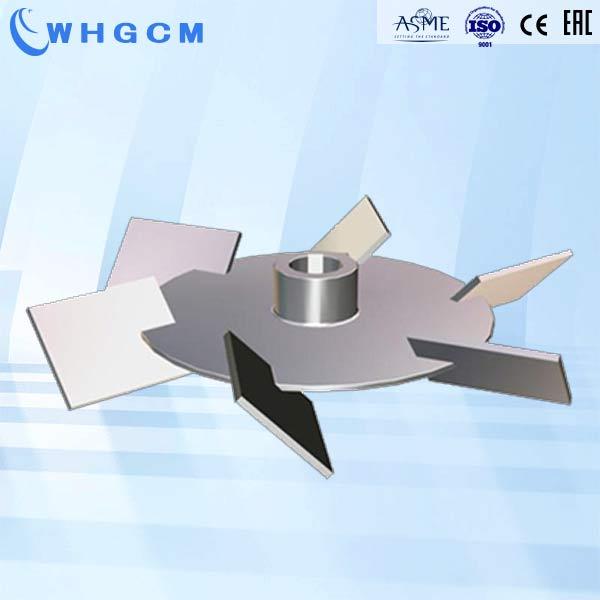 Turbine stirring paddle for reaction kettle