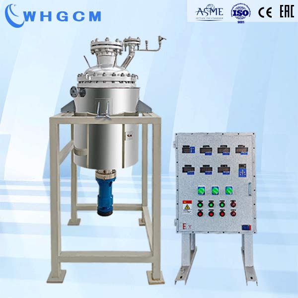 100L ASME Hastelloy pilot vacuum reactor with bottom injected agitator ...