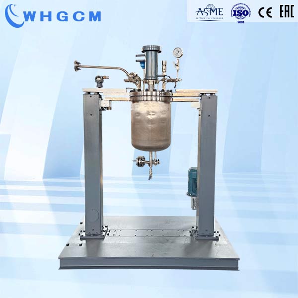 30L Nickel lab reactor with lifting flipping rack