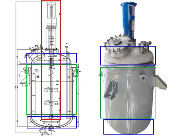 The SSR reactor parts names