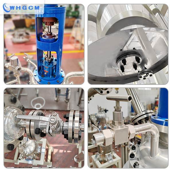 80 L batch kettle distillation reactor with condenser