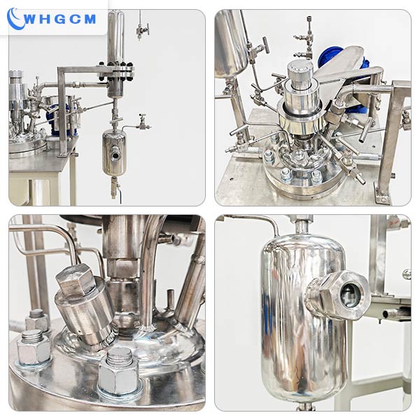 5L stainless steel S316L lab distillator reactor with gas distributor