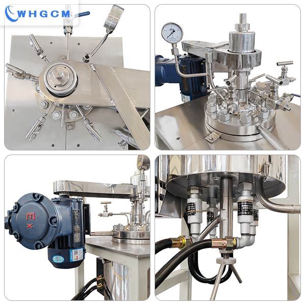 2L Jacked stainless steel lab reactor with temperature system