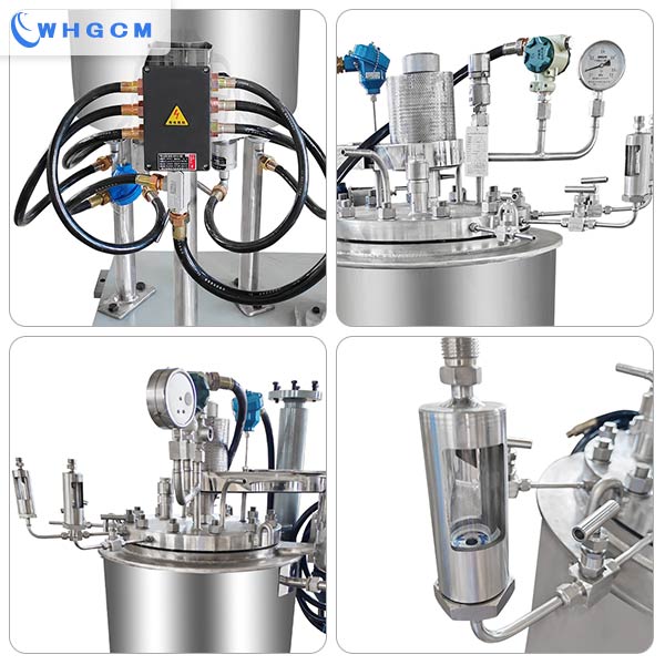 29L flat head magnetic sealed reaction kettle vacuum reactors