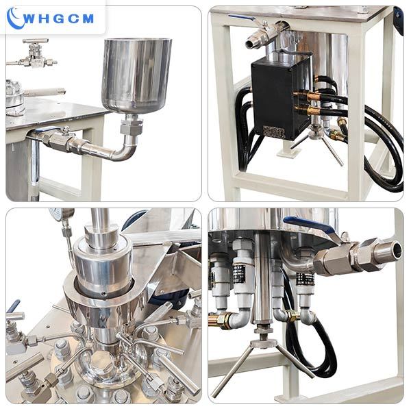 2L Jacked stainless steel lab reactor with temperature system