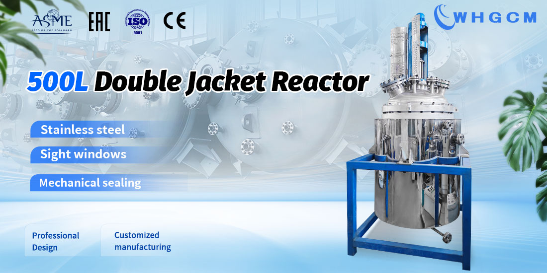 500 Liters stainless steel pilot double jacket reactor for ...