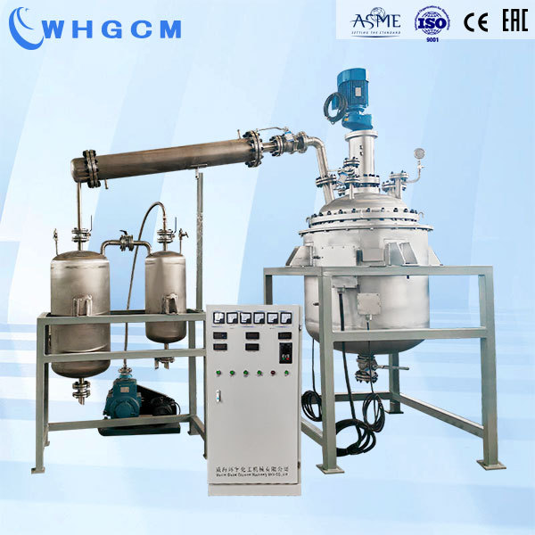 500L SS304 electric heating distillation reactor with condenser PID control