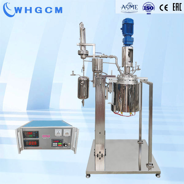 10L stainless steel manually lifting lab reactor with Intelligent PID ...