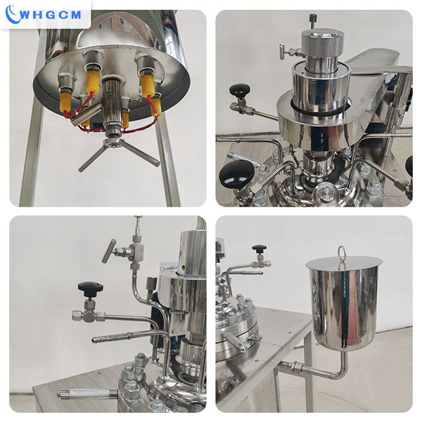 10L stainless steel magnetic seal jacket heating laboratory reactor ...