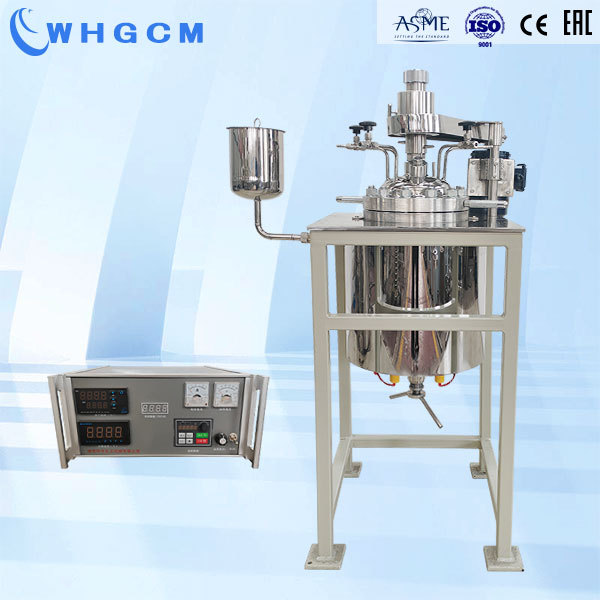 10L stainless steel magnetic seal jacket heating laboratory reactor ...