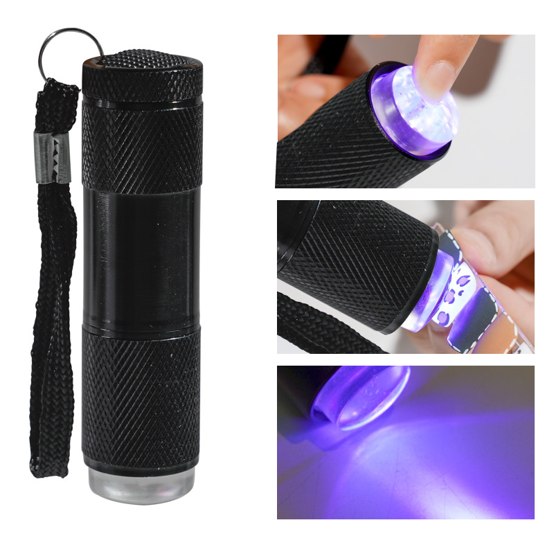 Portable Mini Nail LED Lamp – 9-LED Flashlight Nail Dryer with Silicone ...