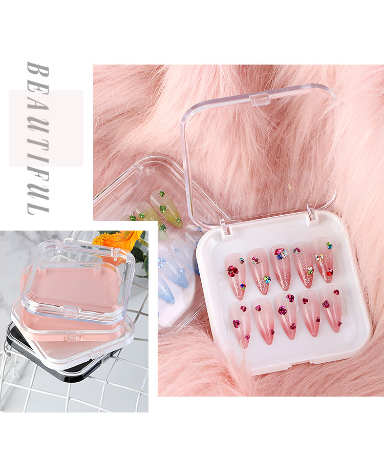 Wholesale Plastic Storage Box for Press Ons Fake Nails Package Case