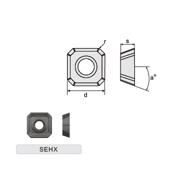 Milling inserts SNMX/SEHT/SEHX