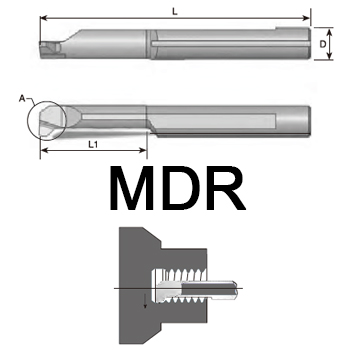 MDR Bars Thread Relief, Chamfering And Grooving-with Coolant Channel