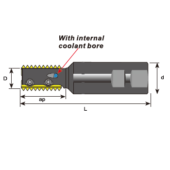 Conical Thread Toolholders for Thread Milling Toolholders Svart