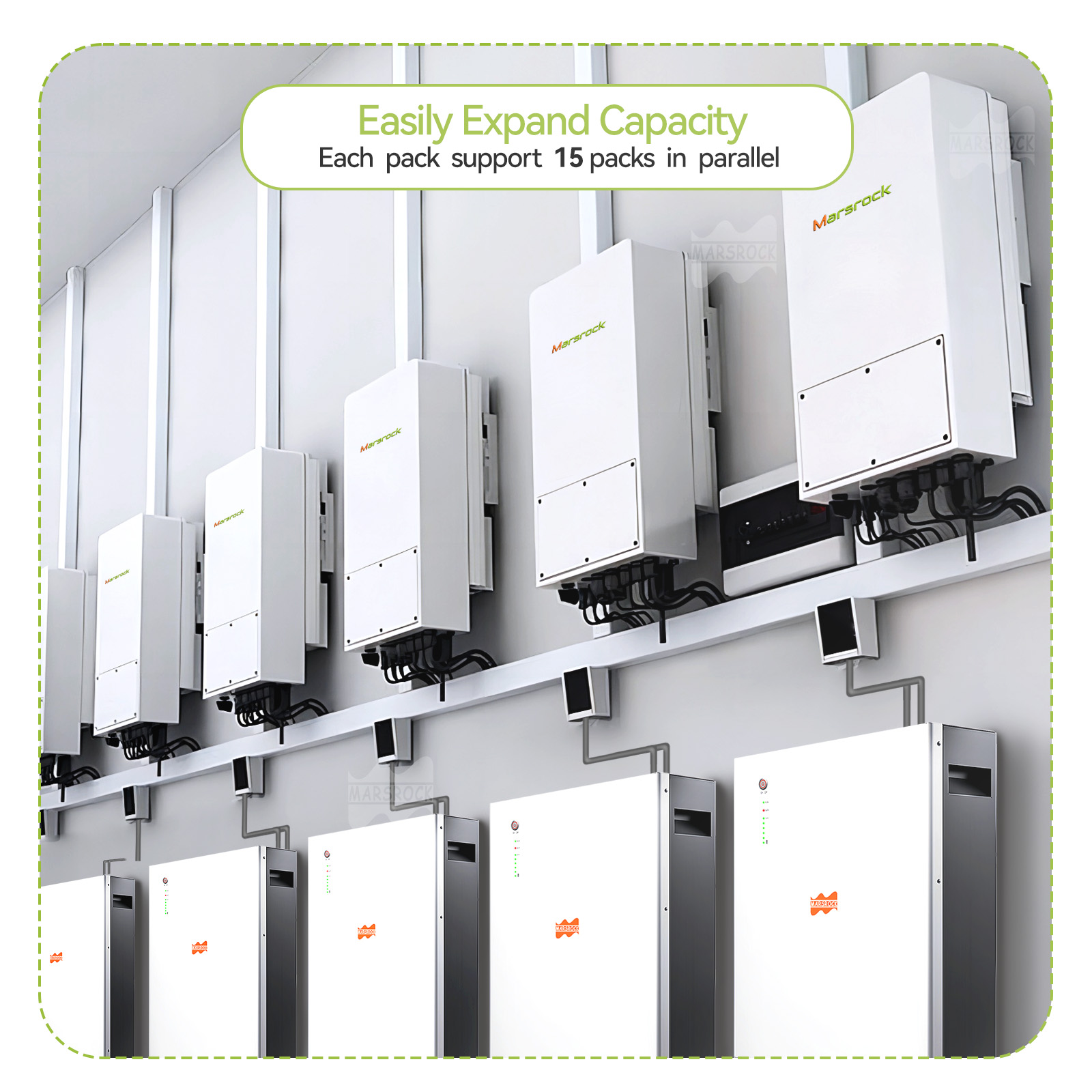 5120Wh 51.2V SQ Series 6000 Cycle LiFePO4 Energy Storage Battery