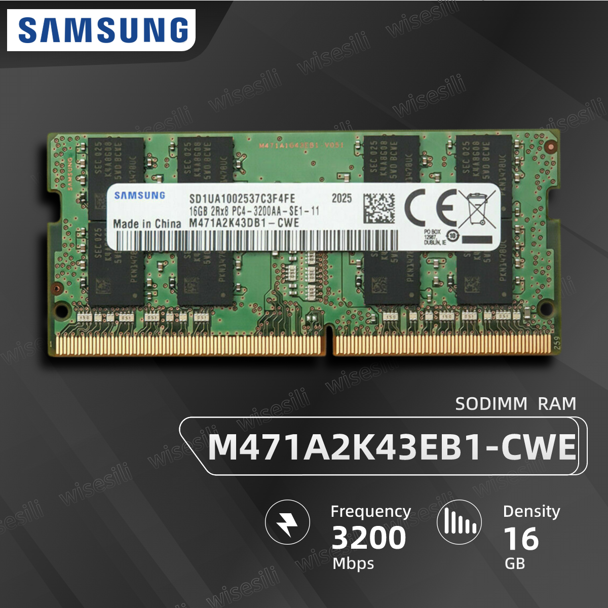 Samsung M471A2K43EB1-CWE Brand New 16GB DDR4 SODIMM 3200MHZ Server Ram【M471A2K43EB1-CWE】