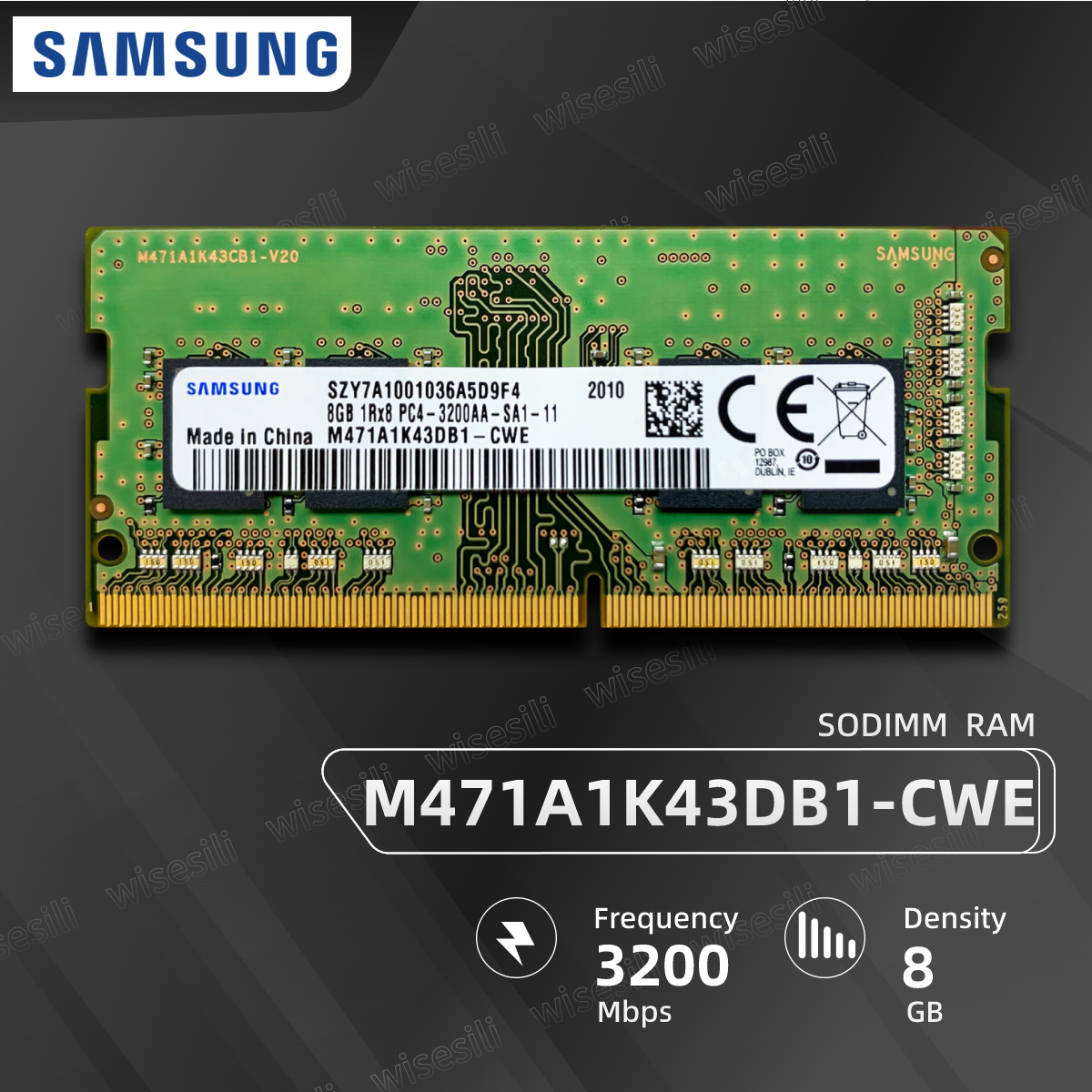 Samsung M471A1K43DB1-CWE Brand New 8GB DDR4 SODIMM 3200MHZ Server Ram【M471A1K43DB1-CWE】