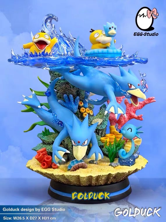 EGG Studio - Golduck Evolution - Pokemon Resin Statue,Stock