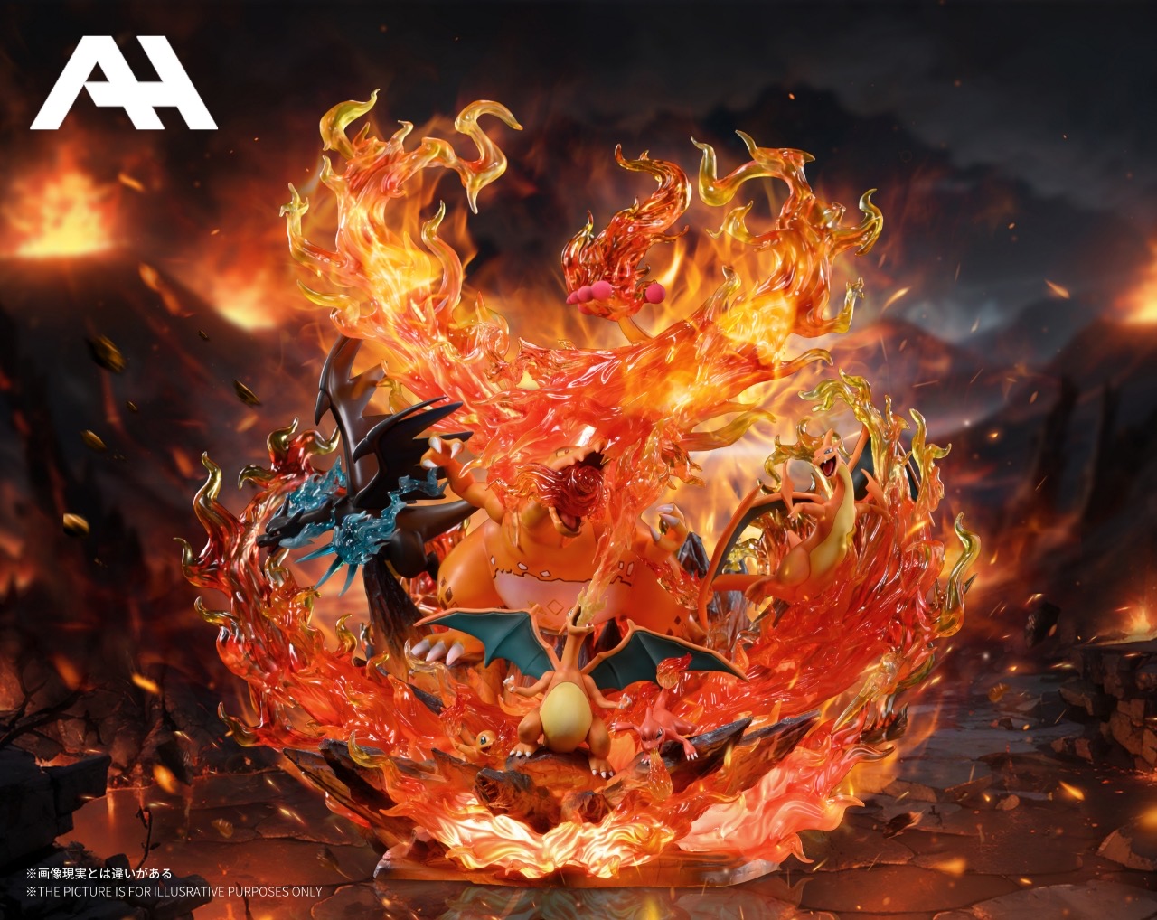 AH Studio - Charizard Family - Resin Statue