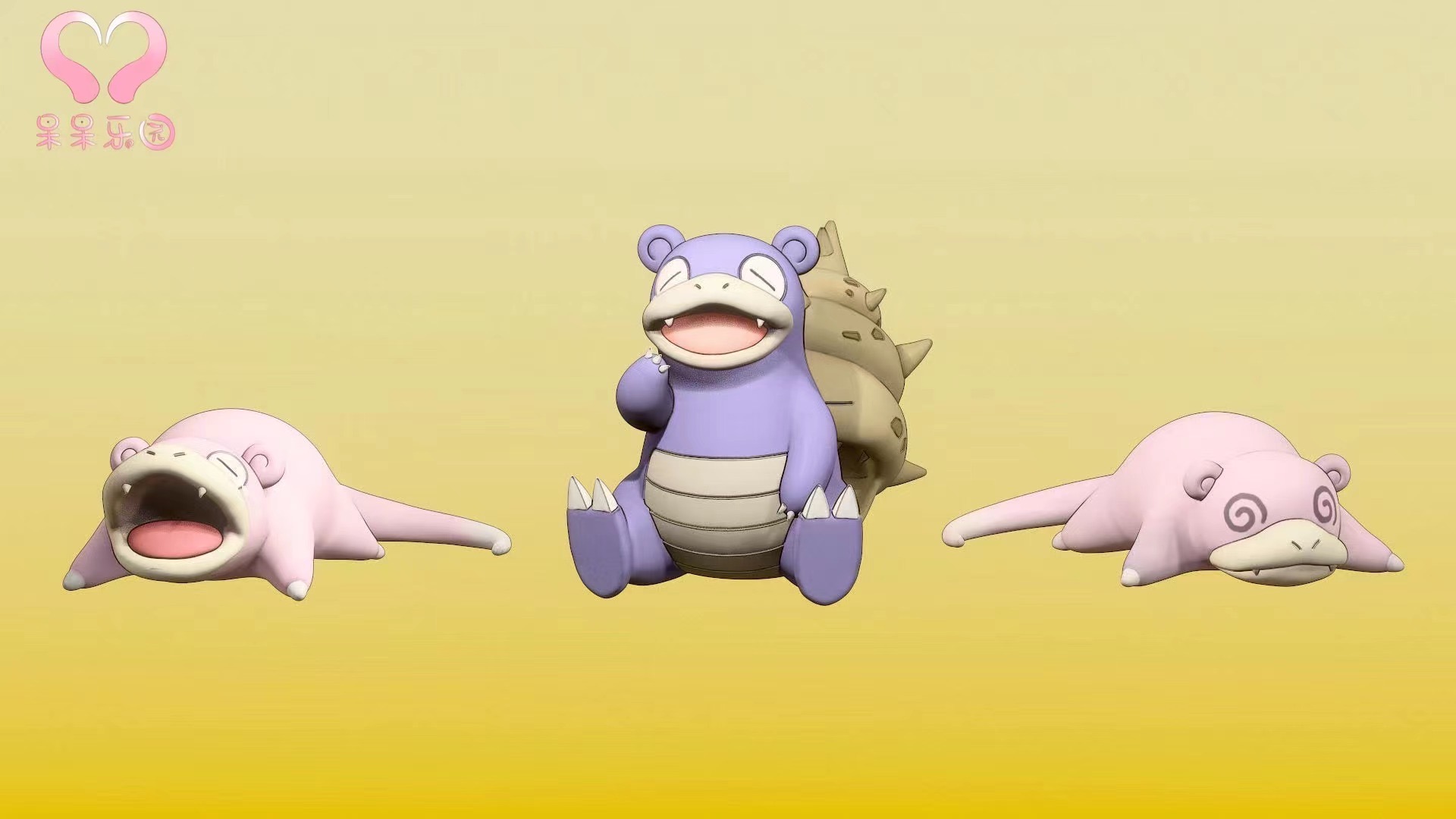 Slowpoke Studio - Slowpoke & Slowbro - Pokemon