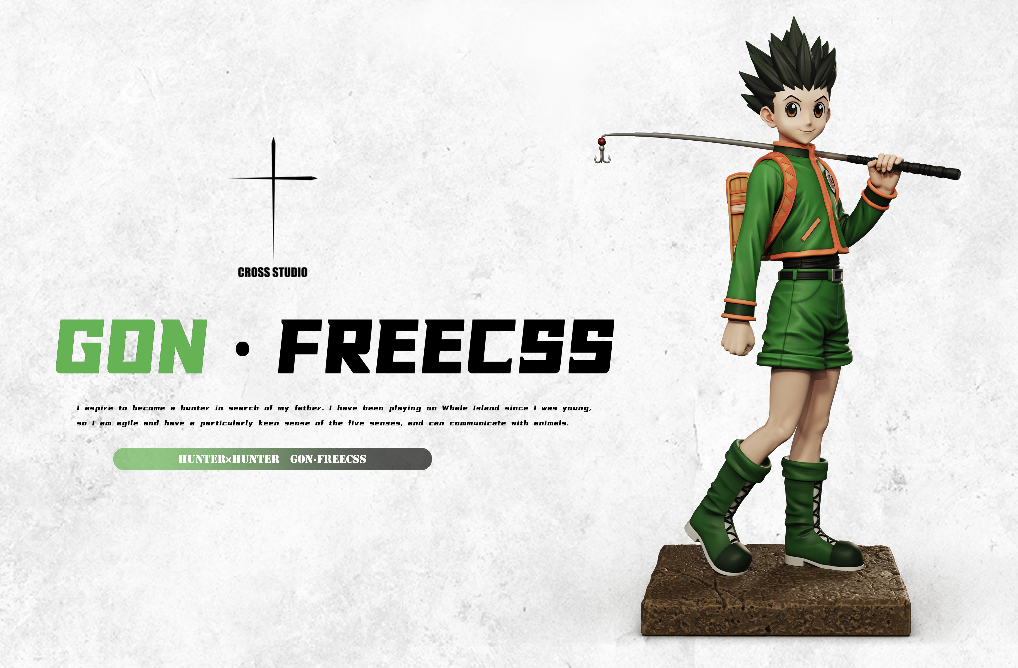 Cross Studio - Fishing Rod Gon Freecss - Hunter x Hunter Resin Statue