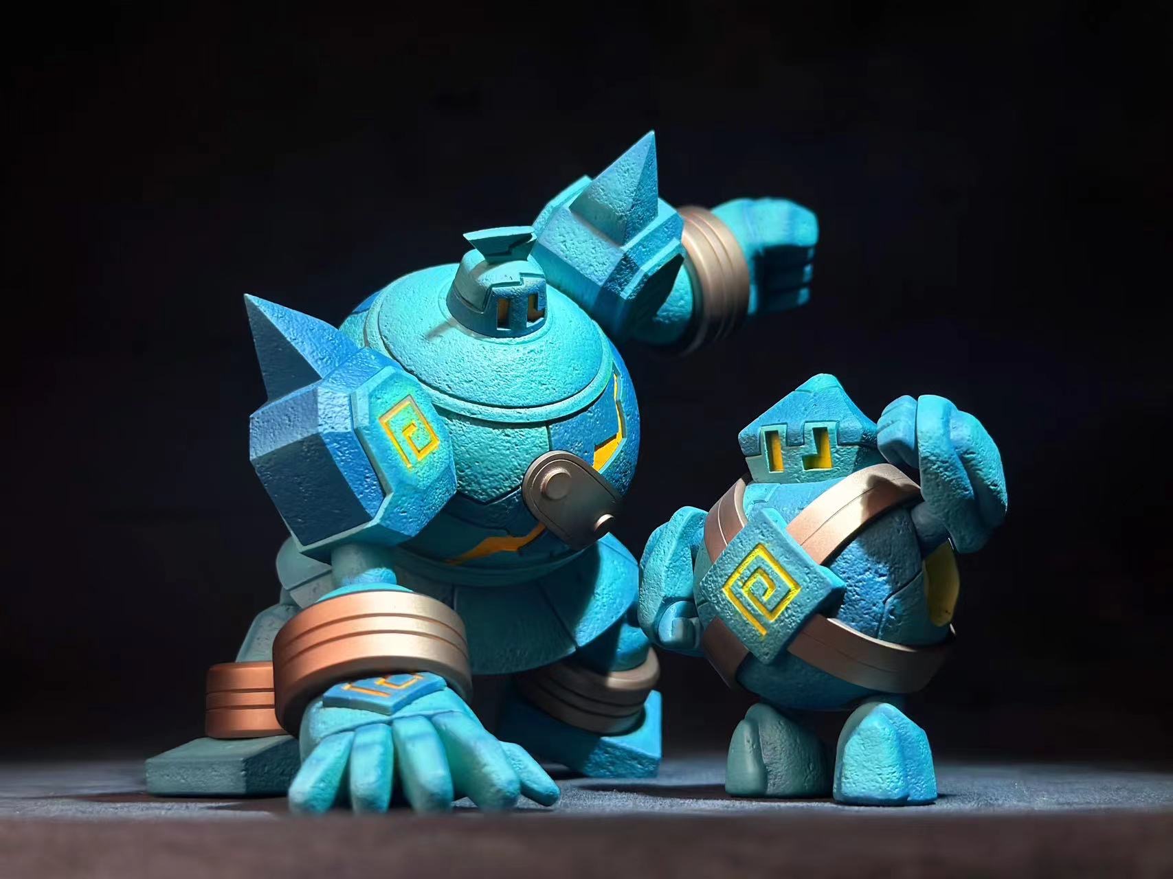 Monster Institute - Golett x Golurk - Pokemon Resin Statue