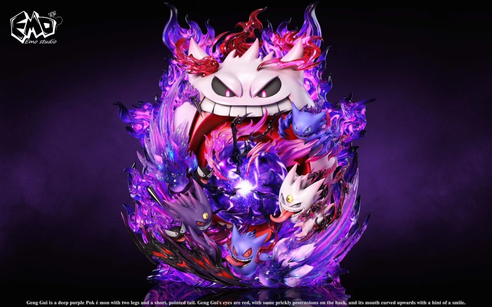 Emo Studio - Gengar Family - Pokemon Resin Statue