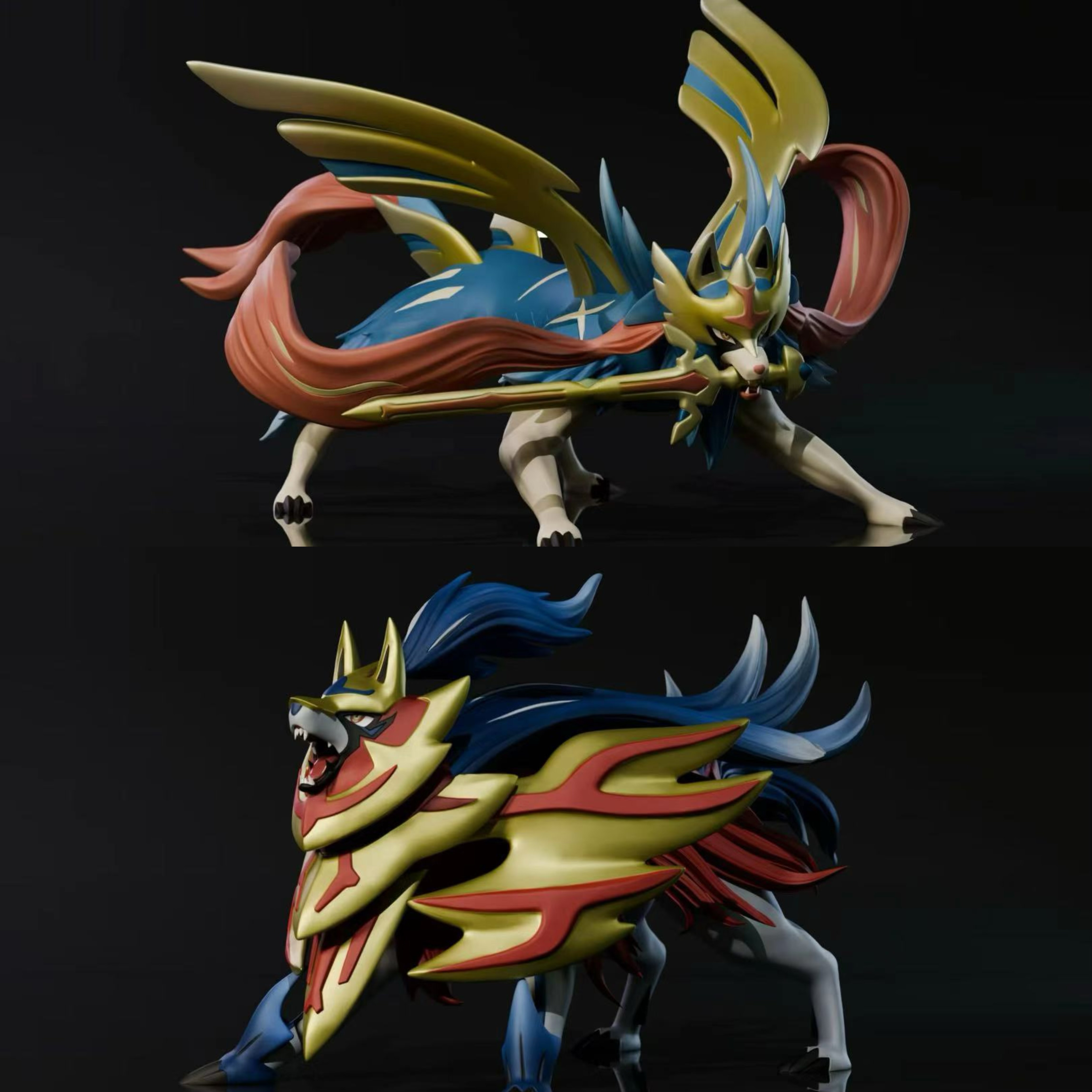 Jiang Studio - Zacian x Zamazenta - Pokemon Resin Figure