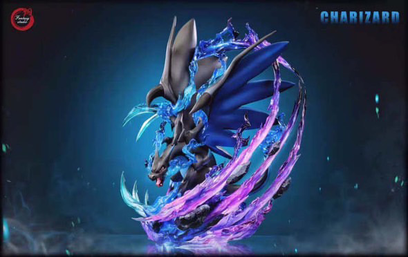 Fantasy Studio - Mega Charizard X - Pokemon Resin Statue