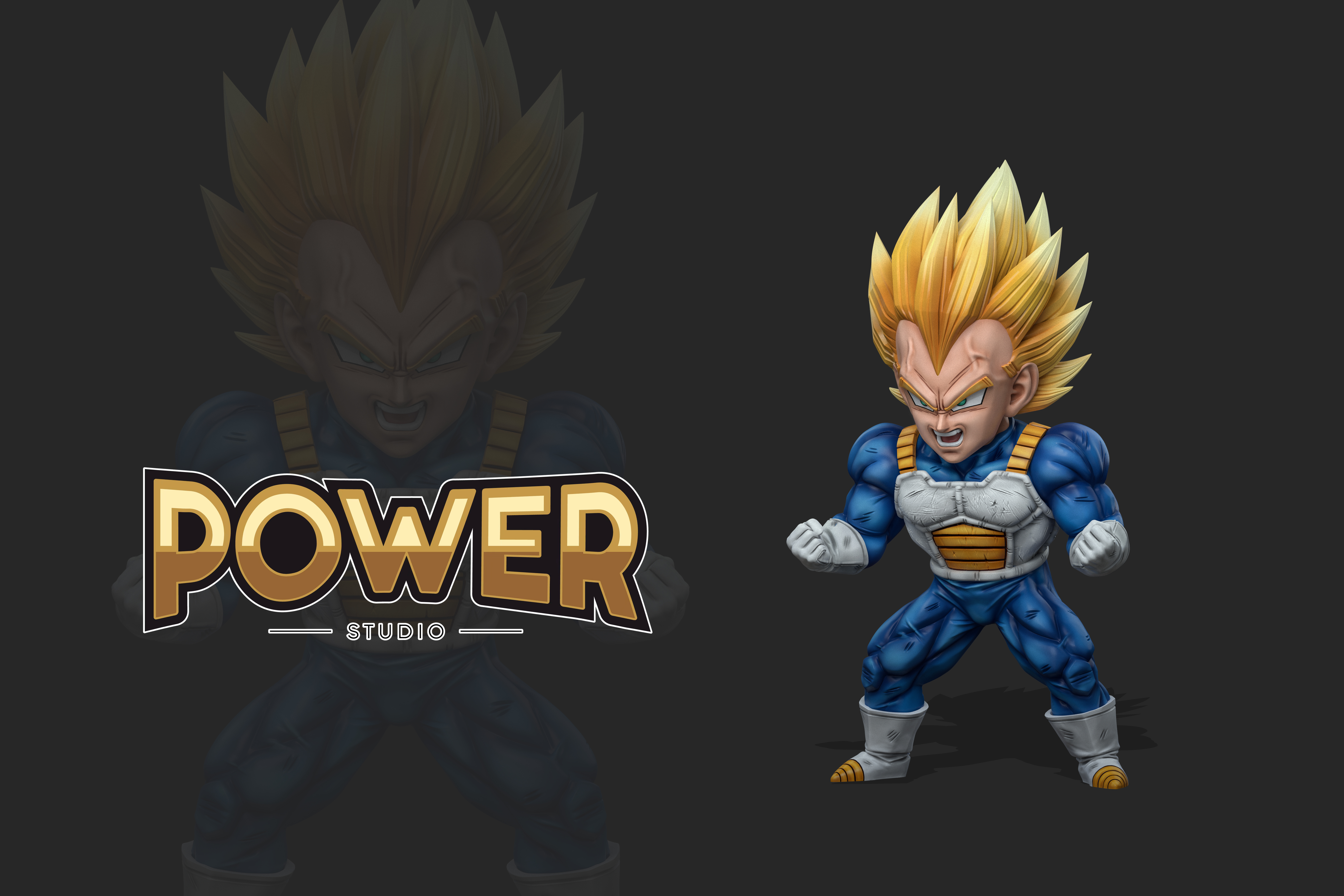Power Studio - Muscular Vegeta - Dragon Ball Resin Statue