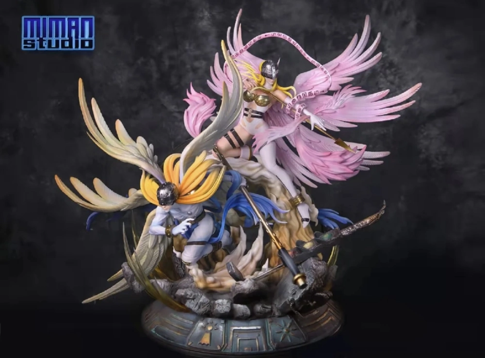Miman Studio - Angemon x Angewomon - Digimon Resin Statue.