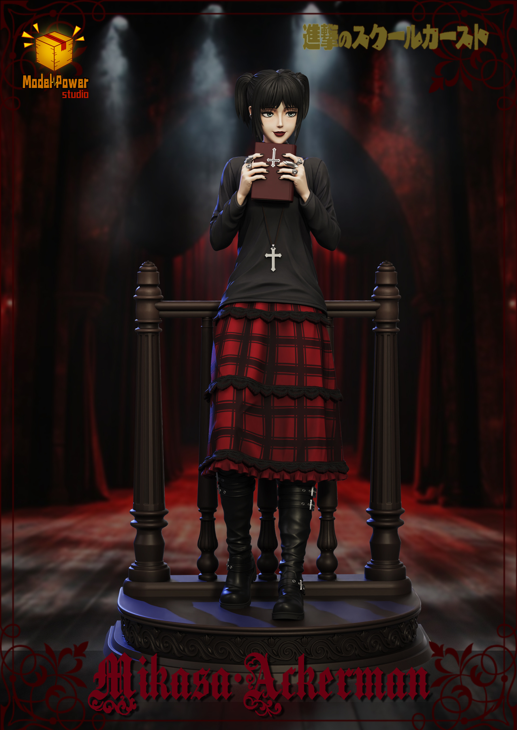 Model Power Studio - Mikasa Ackerman Gothic Costume Resin Statue
