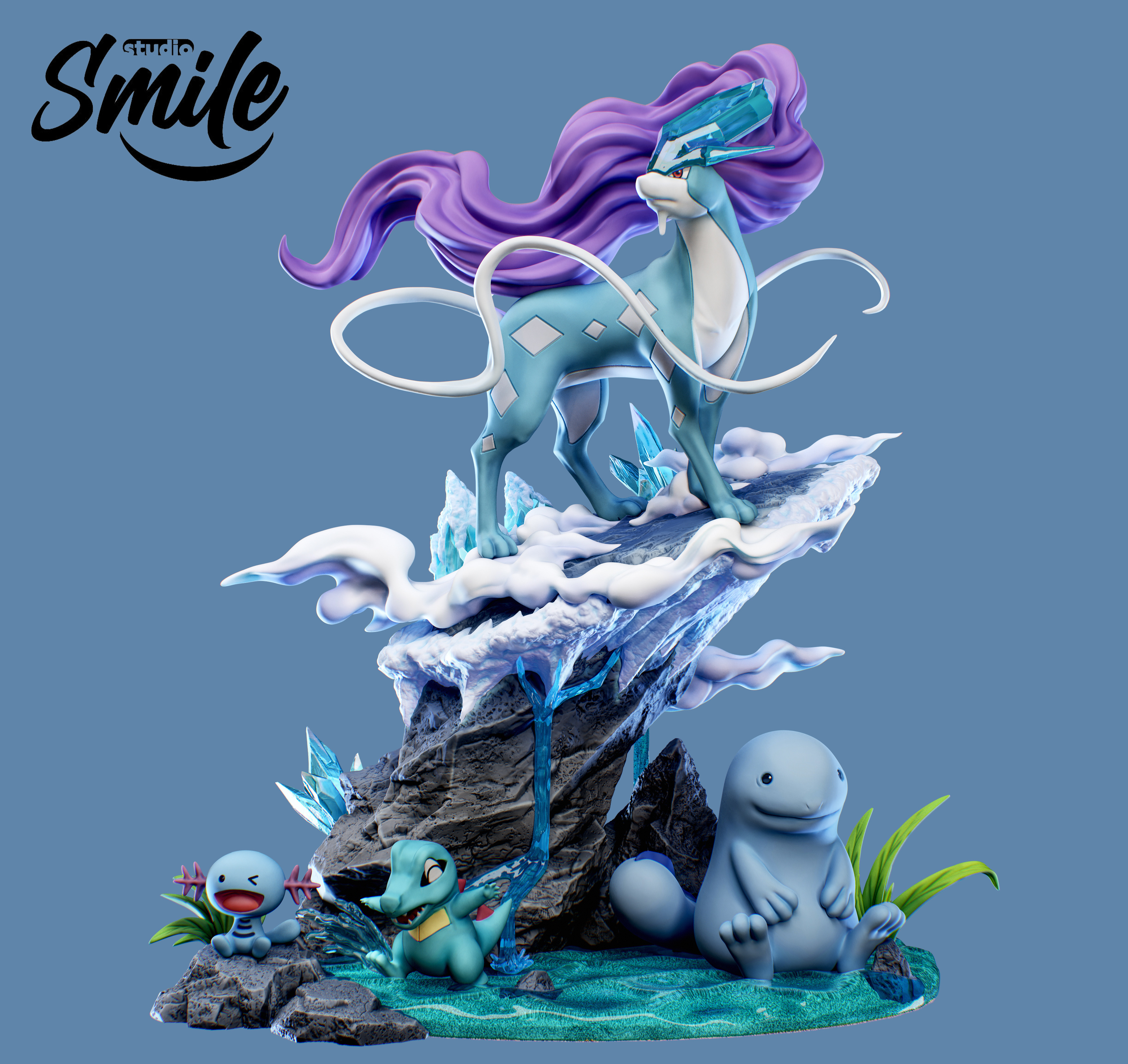 Smile Studio Suicune Ecology Statue - Premium 1:20 Pokémon Resin ...