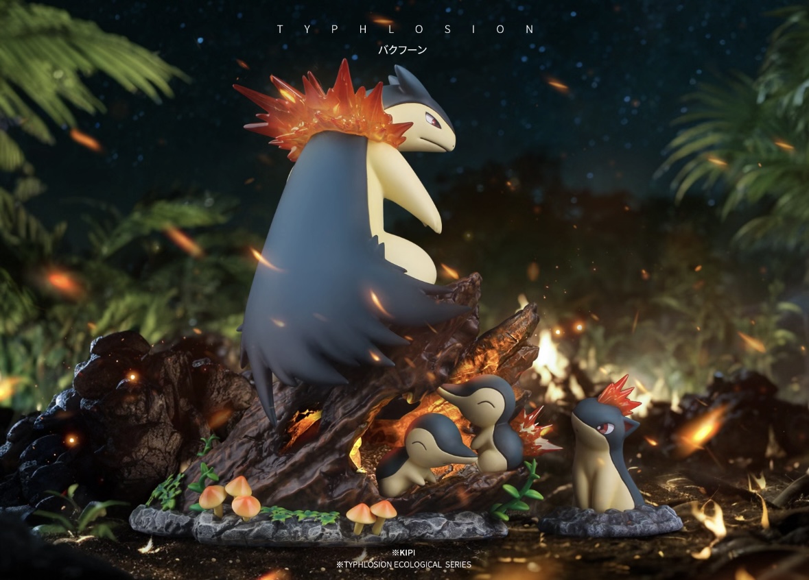 Kipi Studio - Typhlosion Ecology - Pokemon Resin Statue