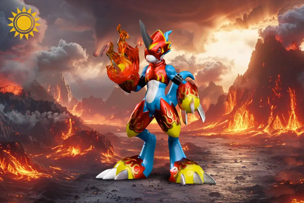 Sun Toys Studio - Flamedramon - Digimon Resin Statue
