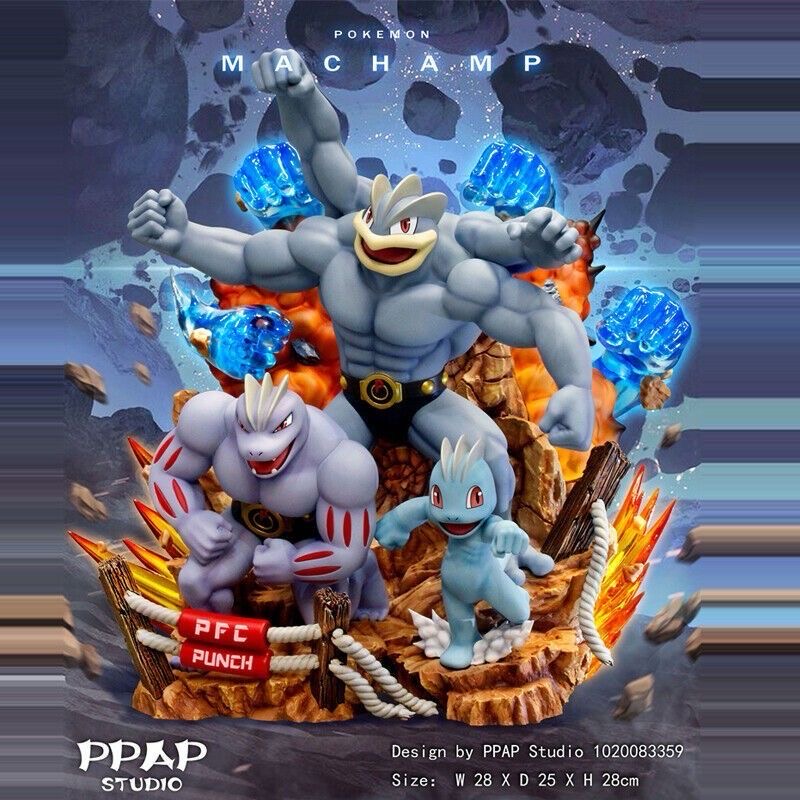 PPAP Studio - Machamp Evolution - Pokemon Resin Statue